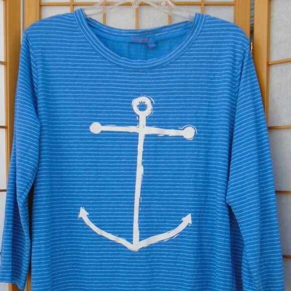 fresh produce | Tops | Fresh Produce Marine Blue Catalina Top Pinstripe ...